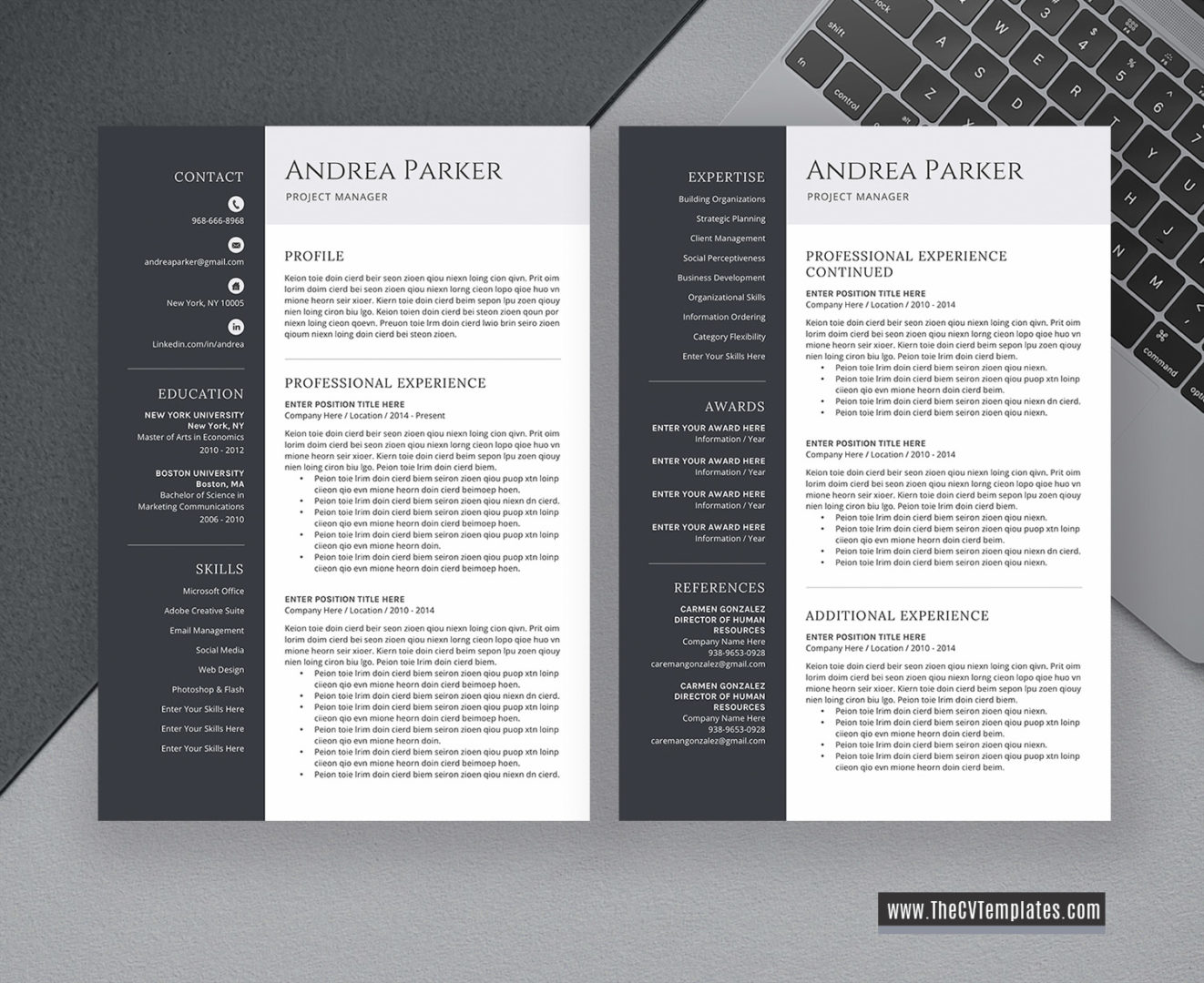 Simple CV Template for MS Word, Professional CV Template, Modern CV ...