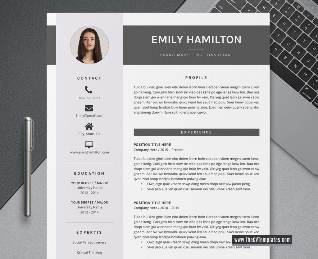 For Mac Pages – Creative Resume Template for Job Application ...