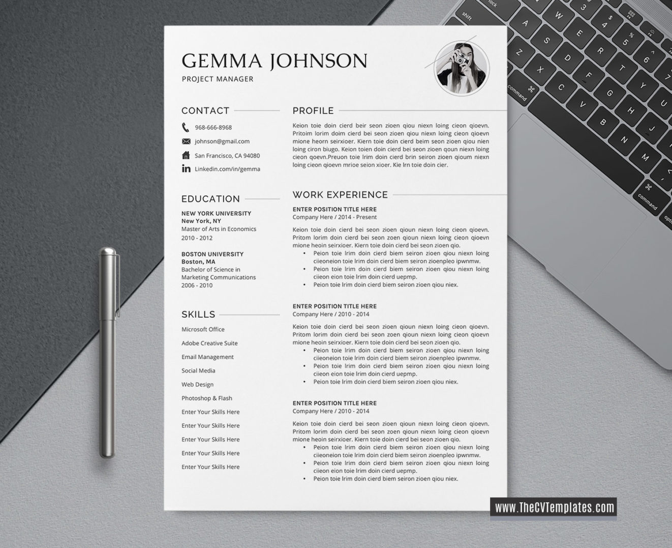 3 IN 1 CV BUNDLE, Professional CV Templates for MS Word, Modern Resume ...