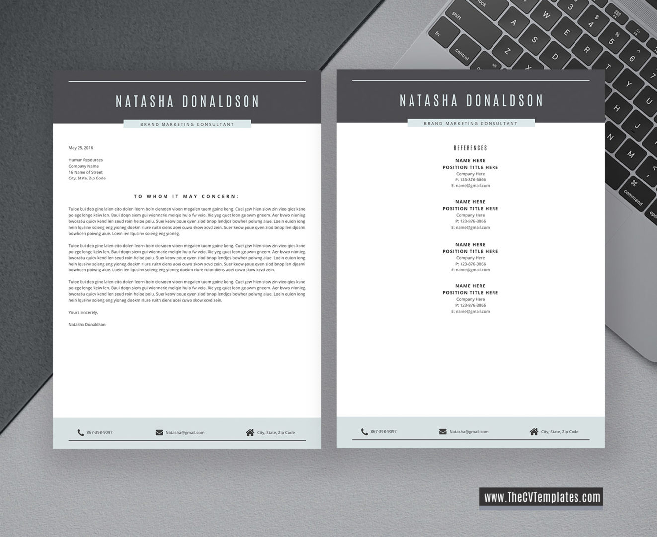 Creative CV Template, Resume Template for MS Word, Simple CV Template ...