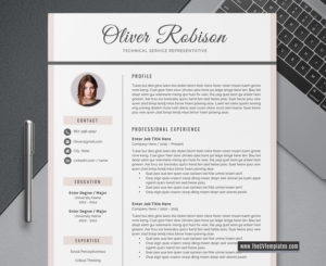 CV Templates with Photo (MS Word) – TheCVTemplates.com