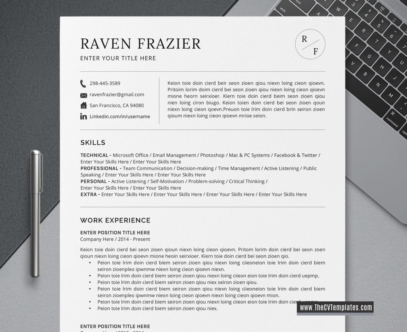 CV Templates without Photo (MS Word) – Page 2 – TheCVTemplates.com