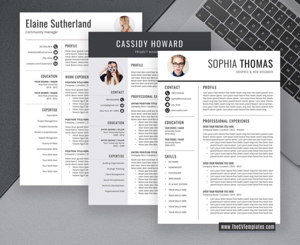 Resume Template for MS Word – TheCVTemplates.com