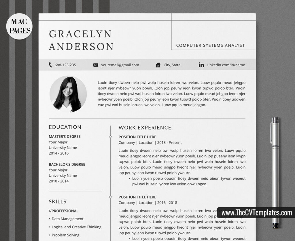CV Templates for Mac Pages – TheCVTemplates.com