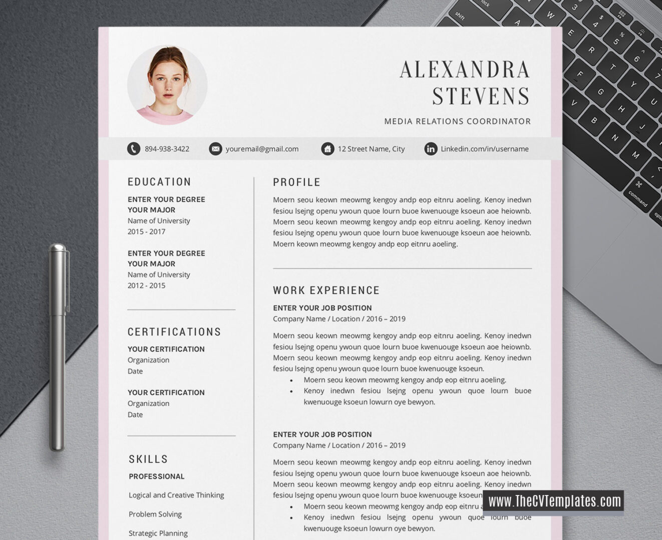 Resume Templates for MS Word – TheCVTemplates.com