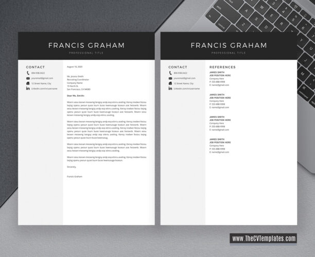 Student Resume Template, CV Template for Microsoft Word, Modern Resume ...