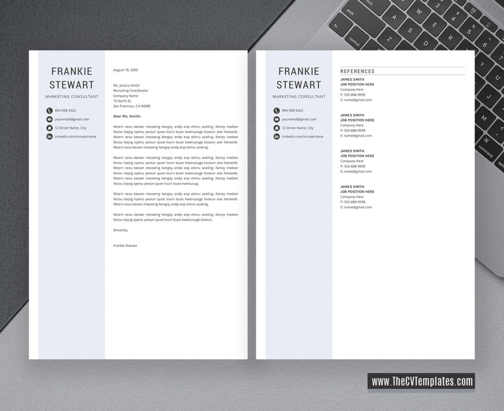 Simple Resume Template, CV Template for MS Word, Professional Resume ...